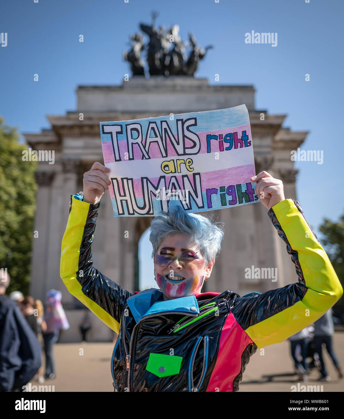 London, UK. 14th September, 2019. Hundreds of transgender people and ...