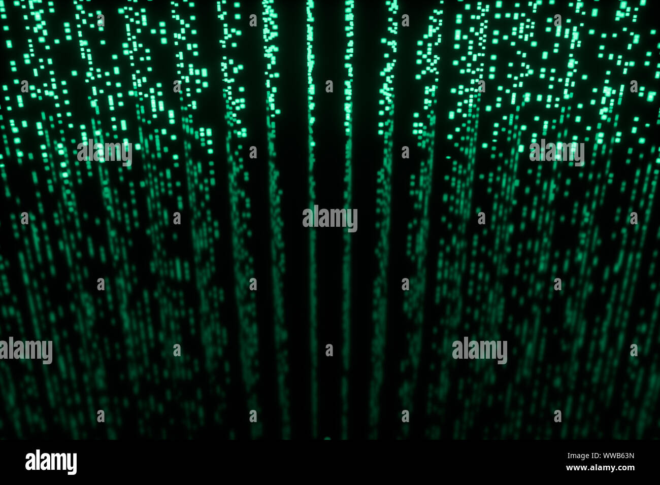 Glowing digital lines with dark background, 3d rendering. Computer ...