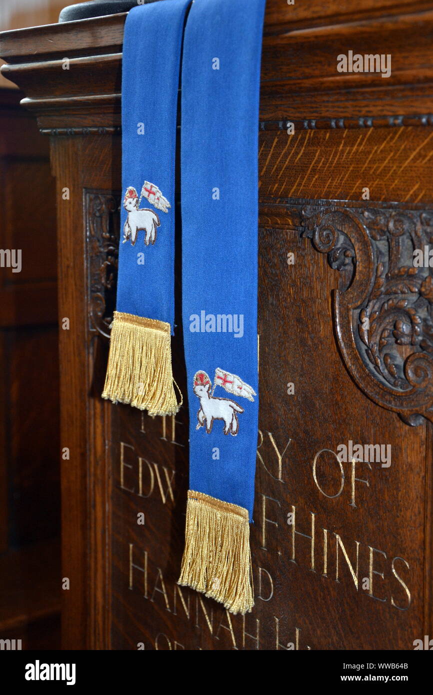 An altar scarf in the Church in the Fairfield Moravian Settlement ...
