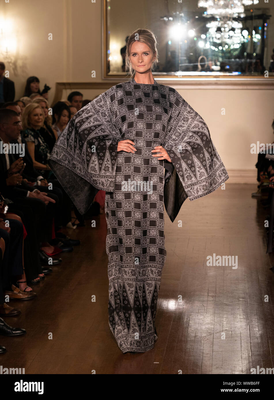 New York, NY - September 10, 2019: Model Elena Kurnosova walks runway ...