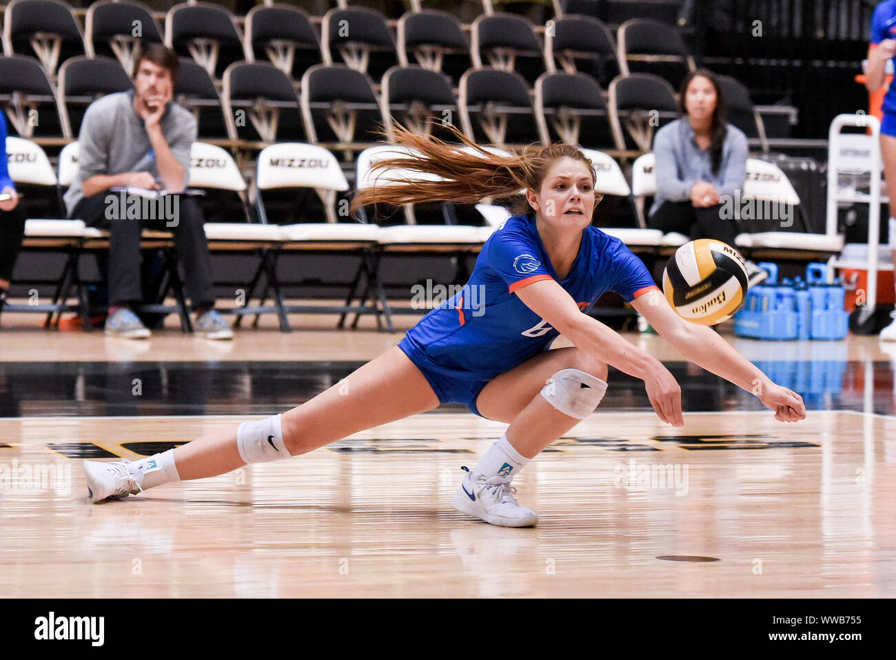 Columbia, USA. 14th Sept, 2019. Boise State setter Danielle Boss (6 ...