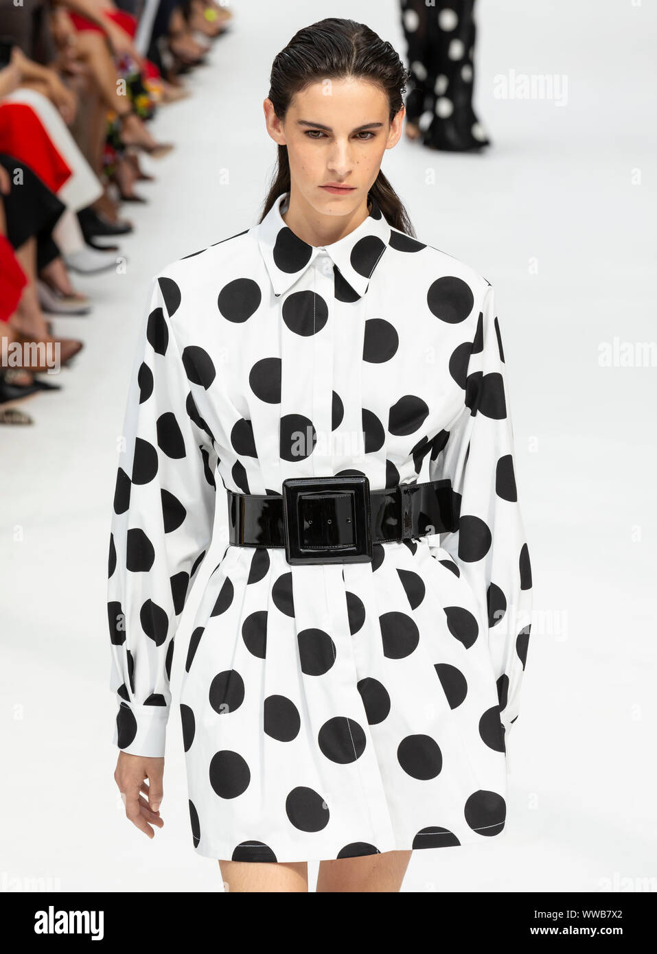 New York, NY - Sept 09, 2019: Cyrielle Lalande walks the runway at the ...