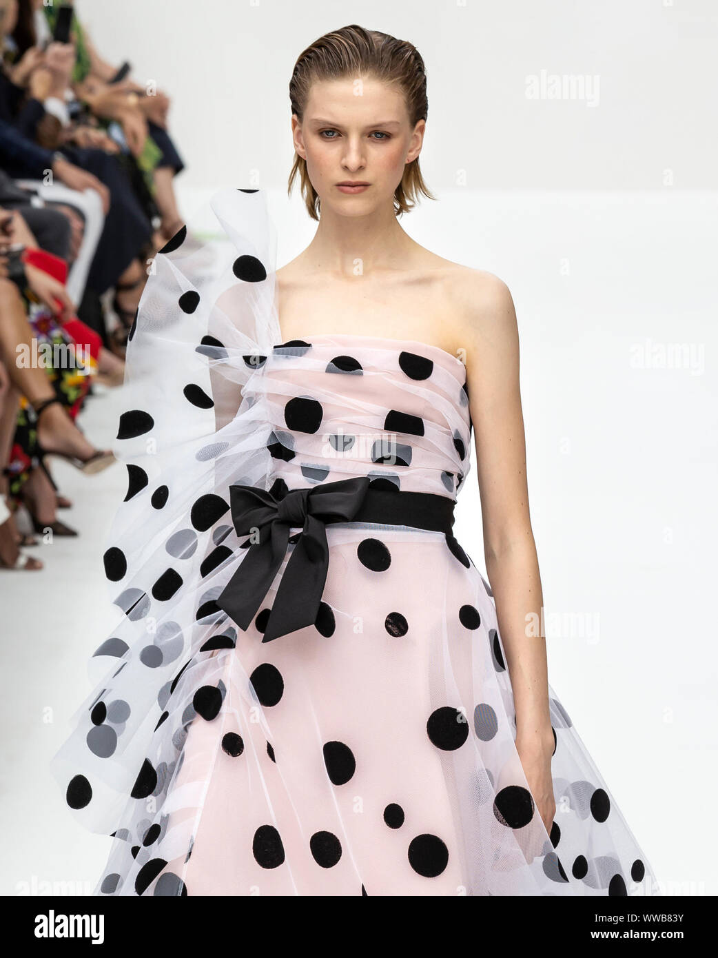 New York, NY - Sept 09, 2019: Emily Driver walks the runway at the ...