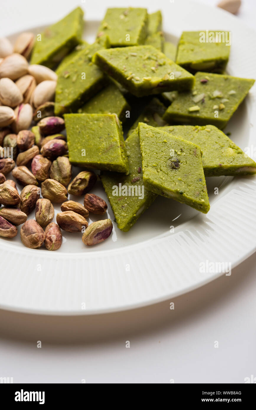 Indian pista burfi hi-res stock photography and images - Alamy