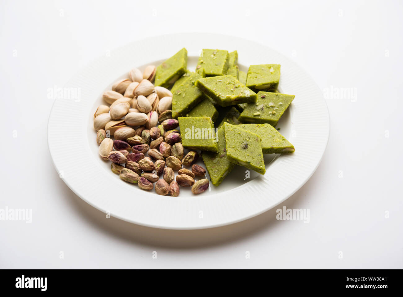 Pista Katli/Burf i/ burfee or Pistachio cake, popular festival sweet or ...