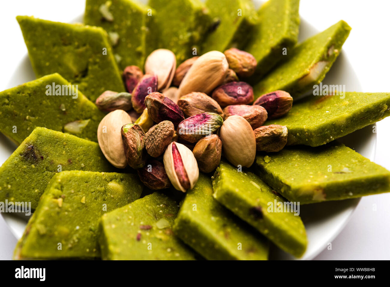 Pista Katli/Burf i/ burfee or Pistachio cake, popular festival sweet or ...