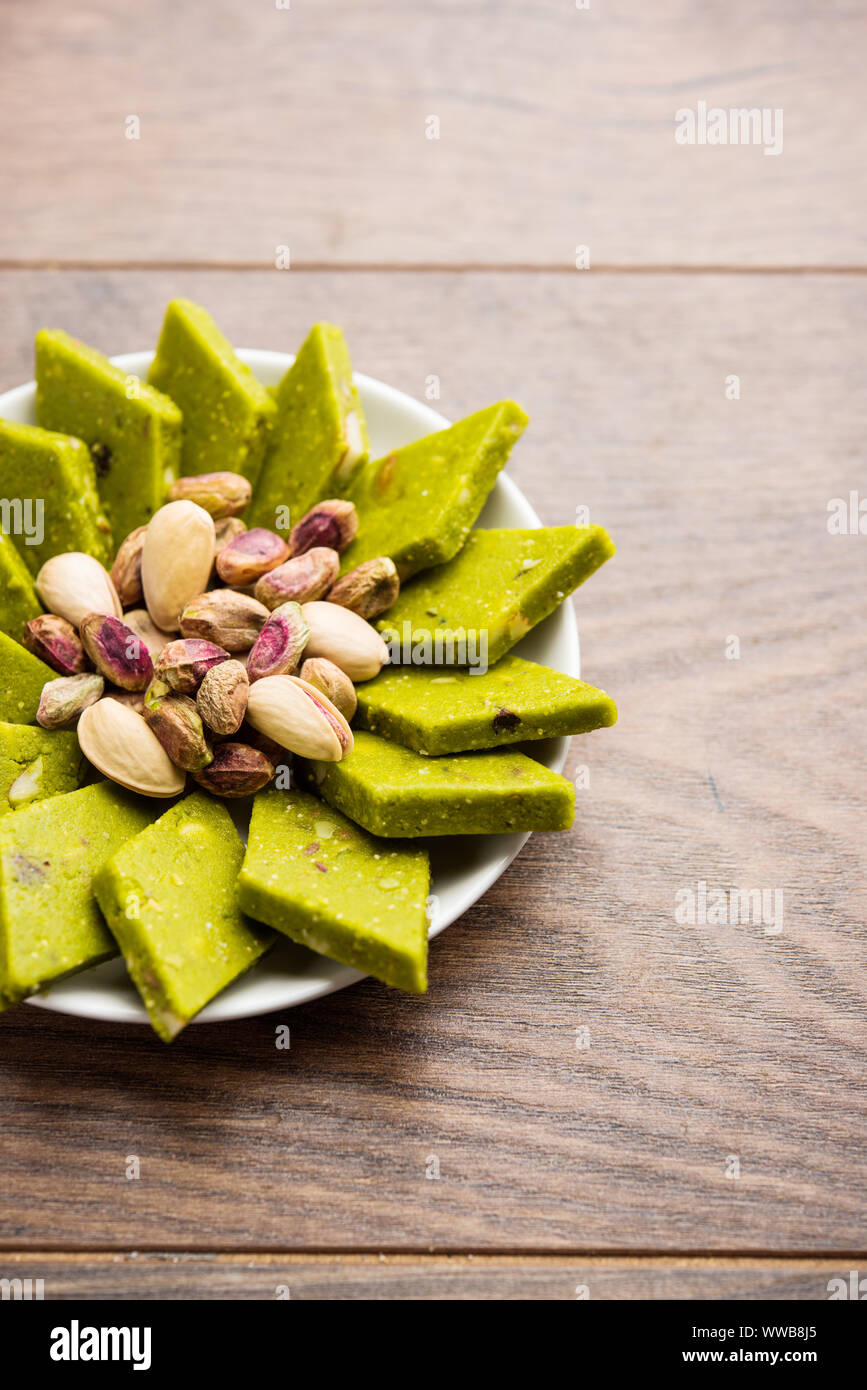 Indian pista burfi hi-res stock photography and images - Alamy