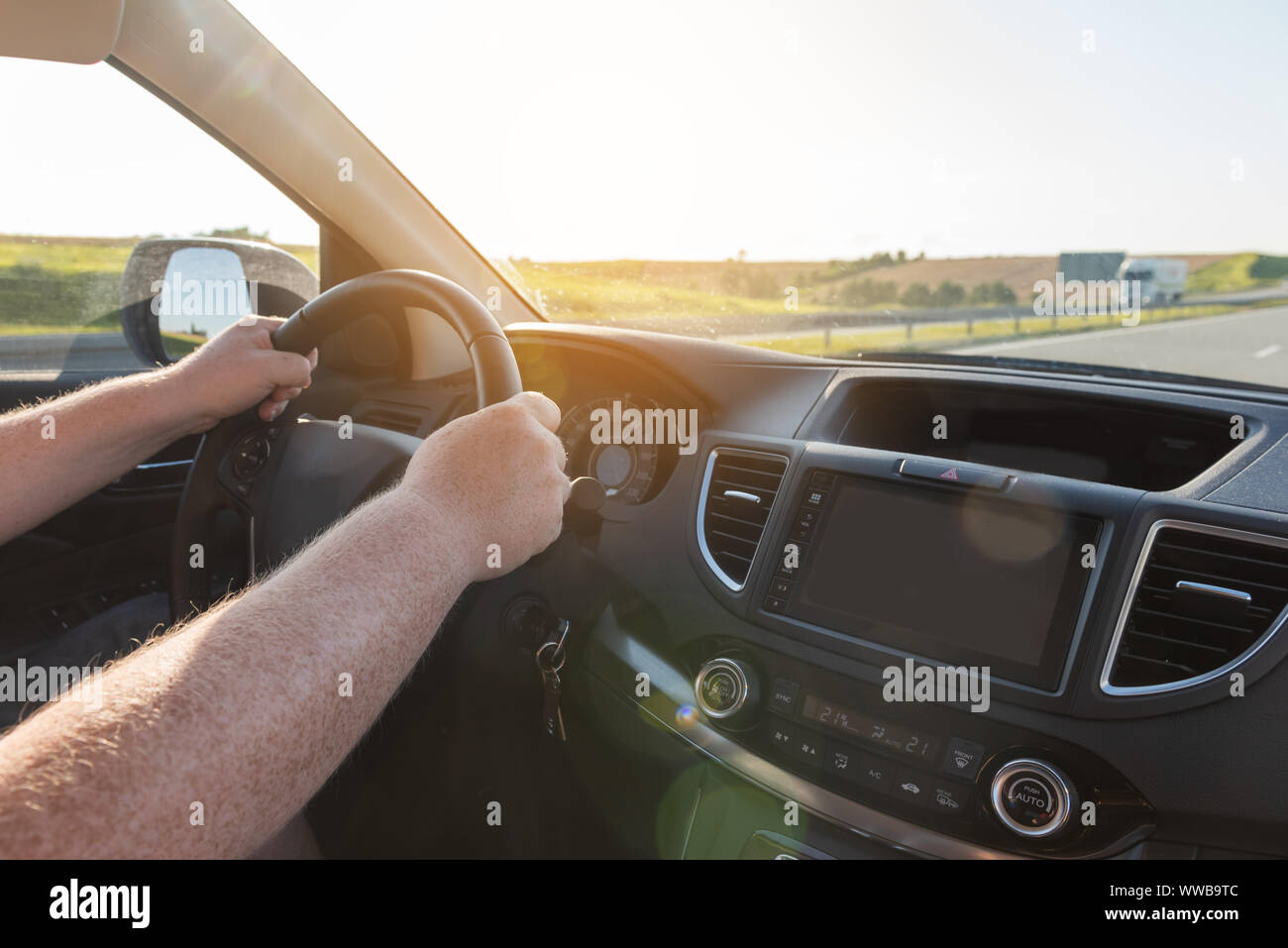 Car steering wheel movement hi-res stock photography and images - Alamy