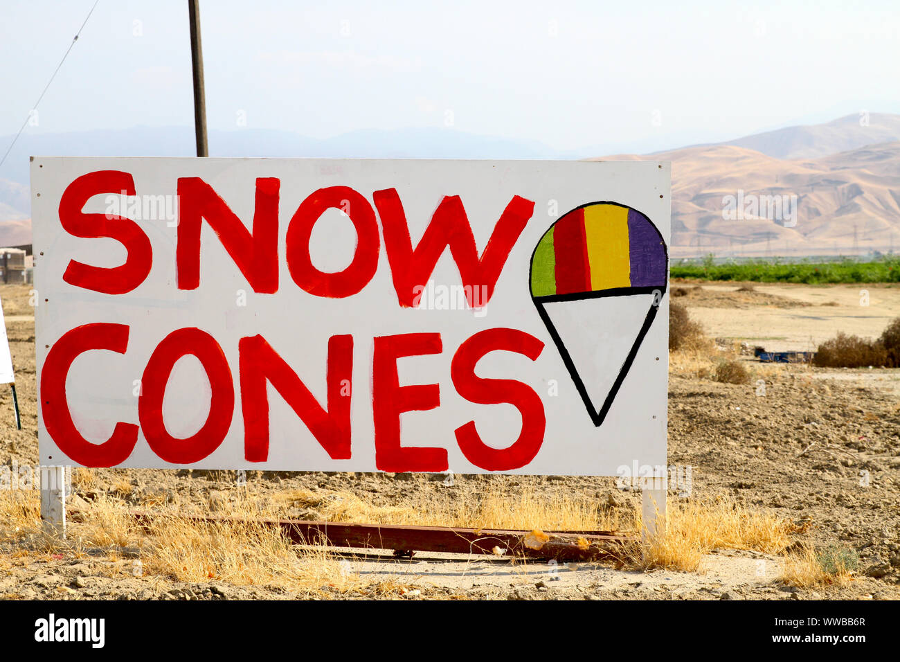"Snow Cones" Sign Stock Photo - Alamy