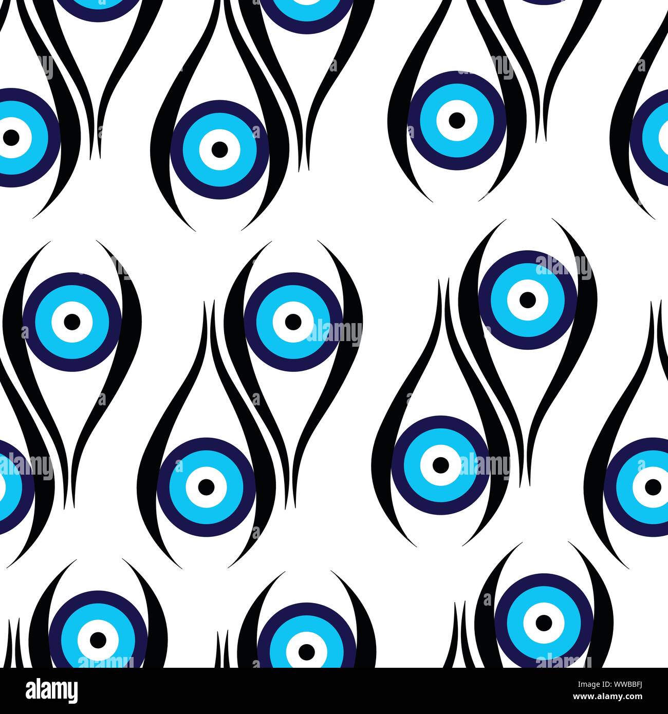 seamless pattern with evil eye vector Stock Vector Image & Art - Alamy