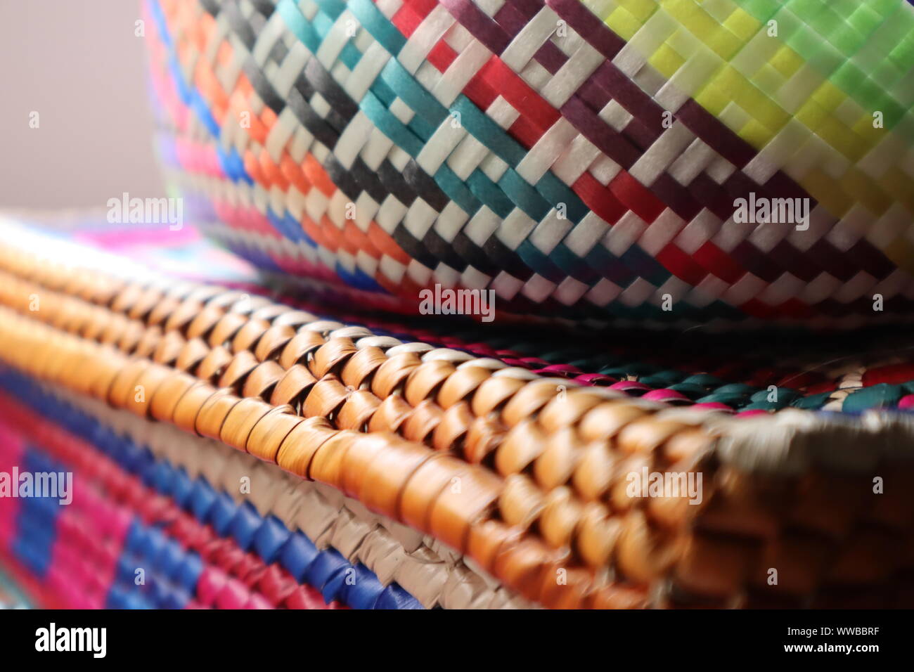 Handwoven Baskets in Mexico (Close-up Stock Photo - Alamy