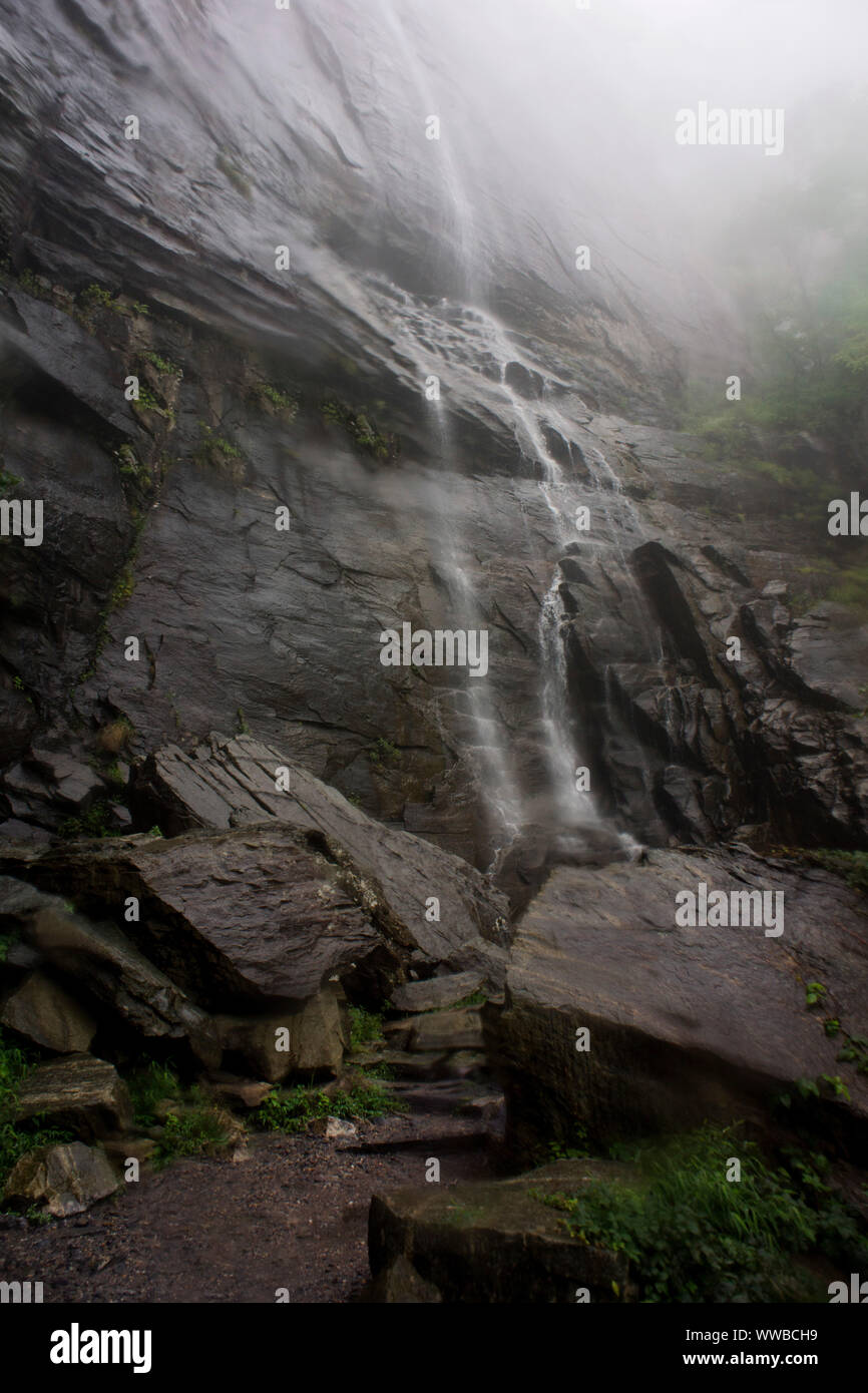 Waterfall at Chimney Rock, North Carolina Stock Photo - Alamy