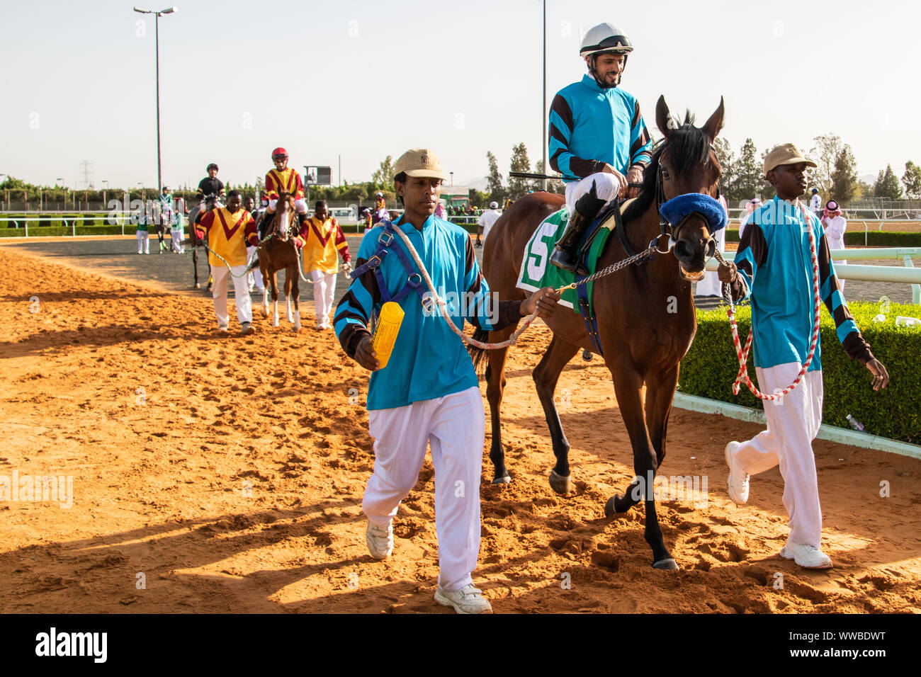 Horse Racing at King Khalid Racetrack, Taif, Saudi Arabia 22/06/2019 Stock Photo - Alamy