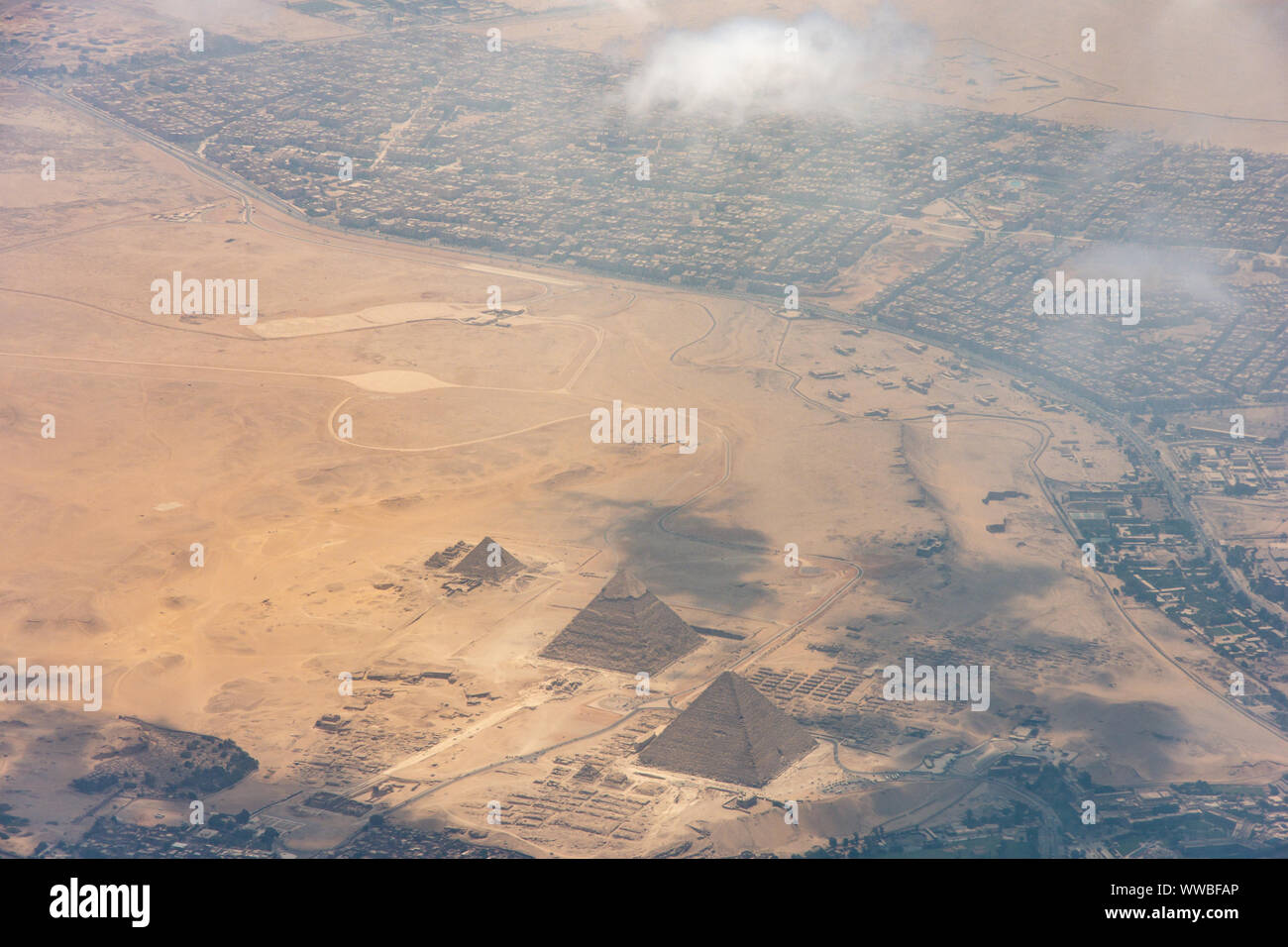 The Giza pyramid complex, also called the Giza Necropolis viewed from ...