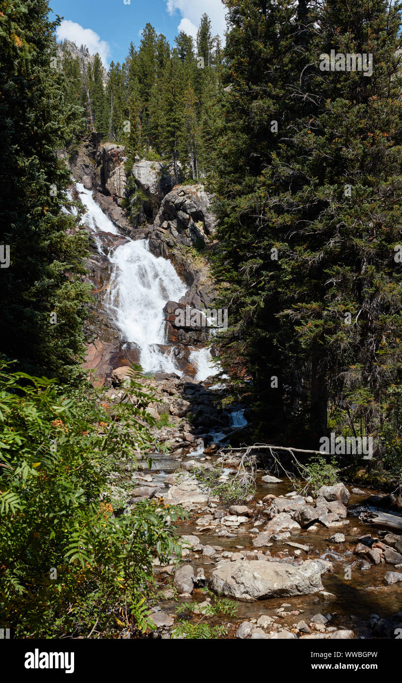 Hidden Falls in Grand Teton National Park Stock Photo - Alamy