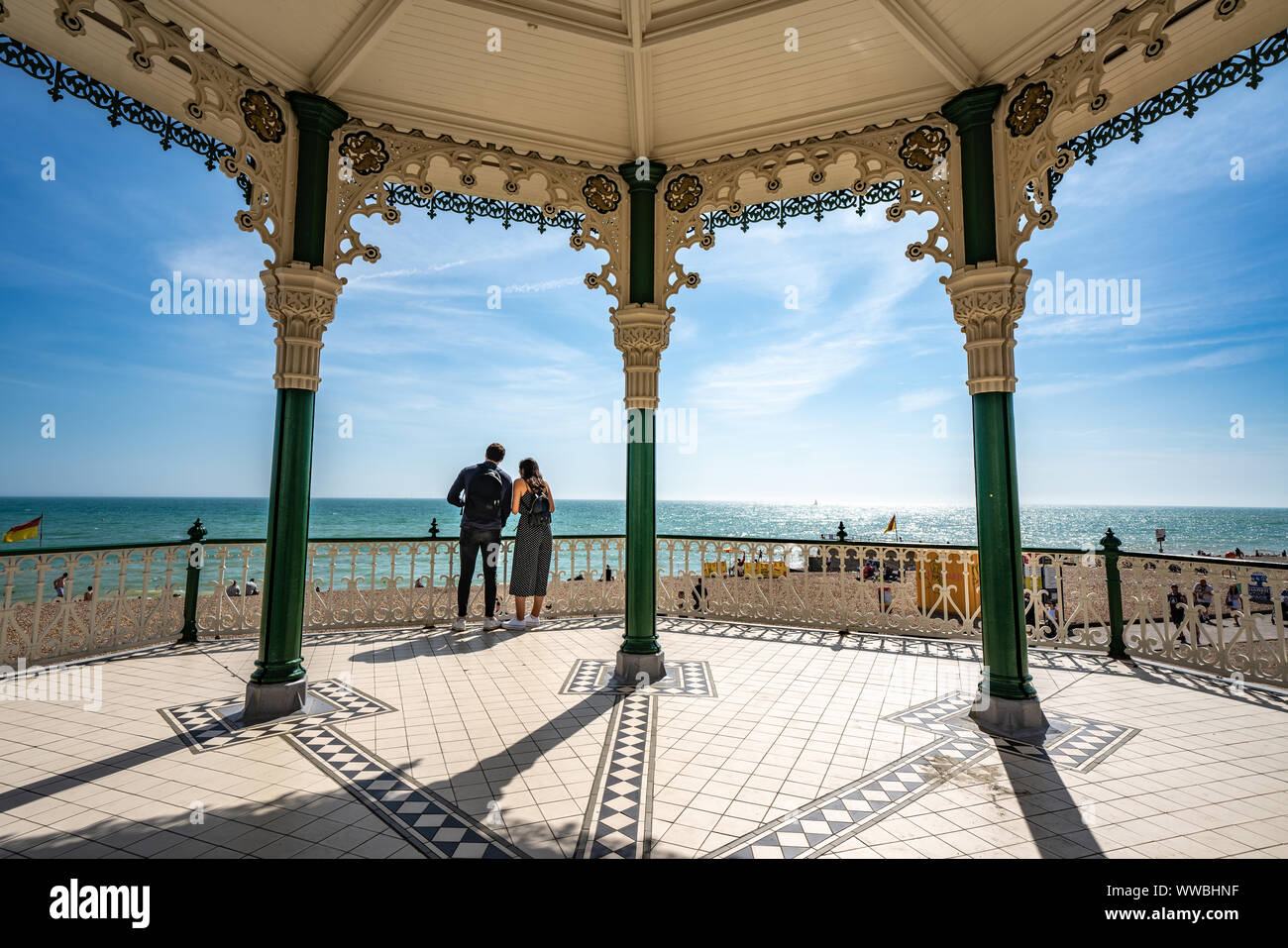 BRIGHTON, UNITED KINGDOM - JULY 24: This is a Victorian Bandstand, a ...