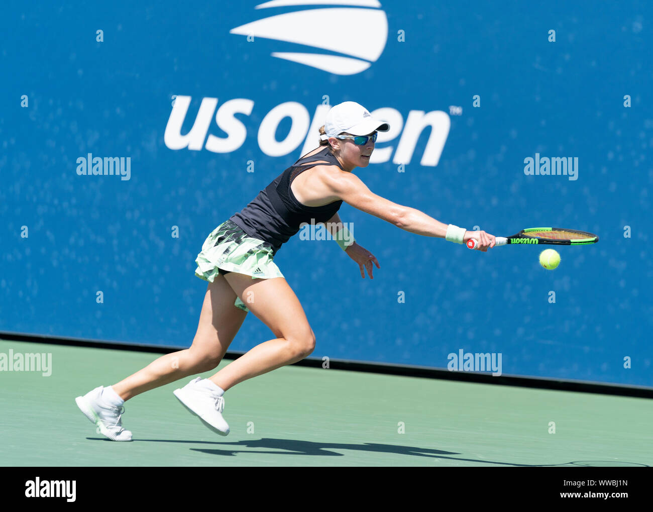 New York, NY - September 3, 2019: Katie Volynets (USA) in action during ...