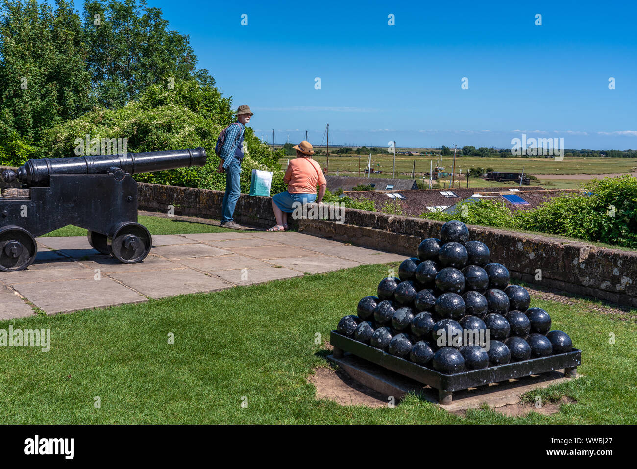 RYE, UNITED KINGDOM - JULY 29: This is the Castle wall at Rye, an ...