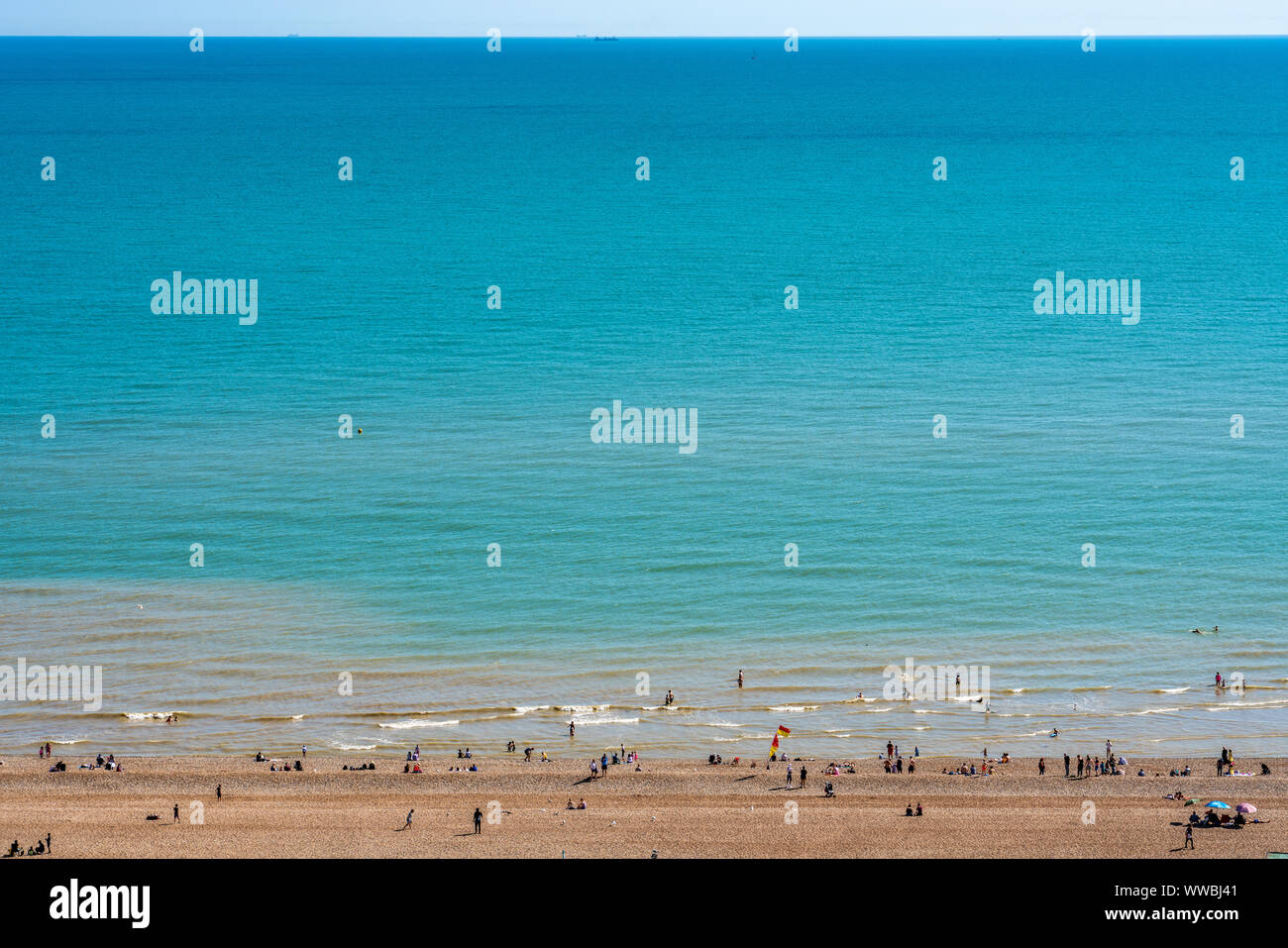 Scenic view of Hastings beach and oceon Stock Photo - Alamy