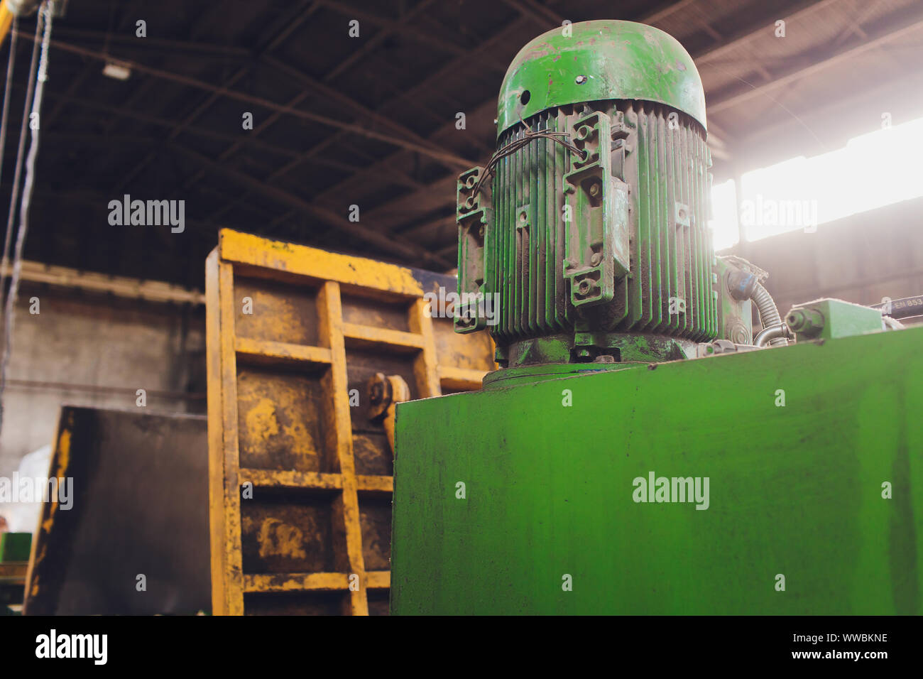Special equipment for pressing paper waste at a waste sorting plant for ...