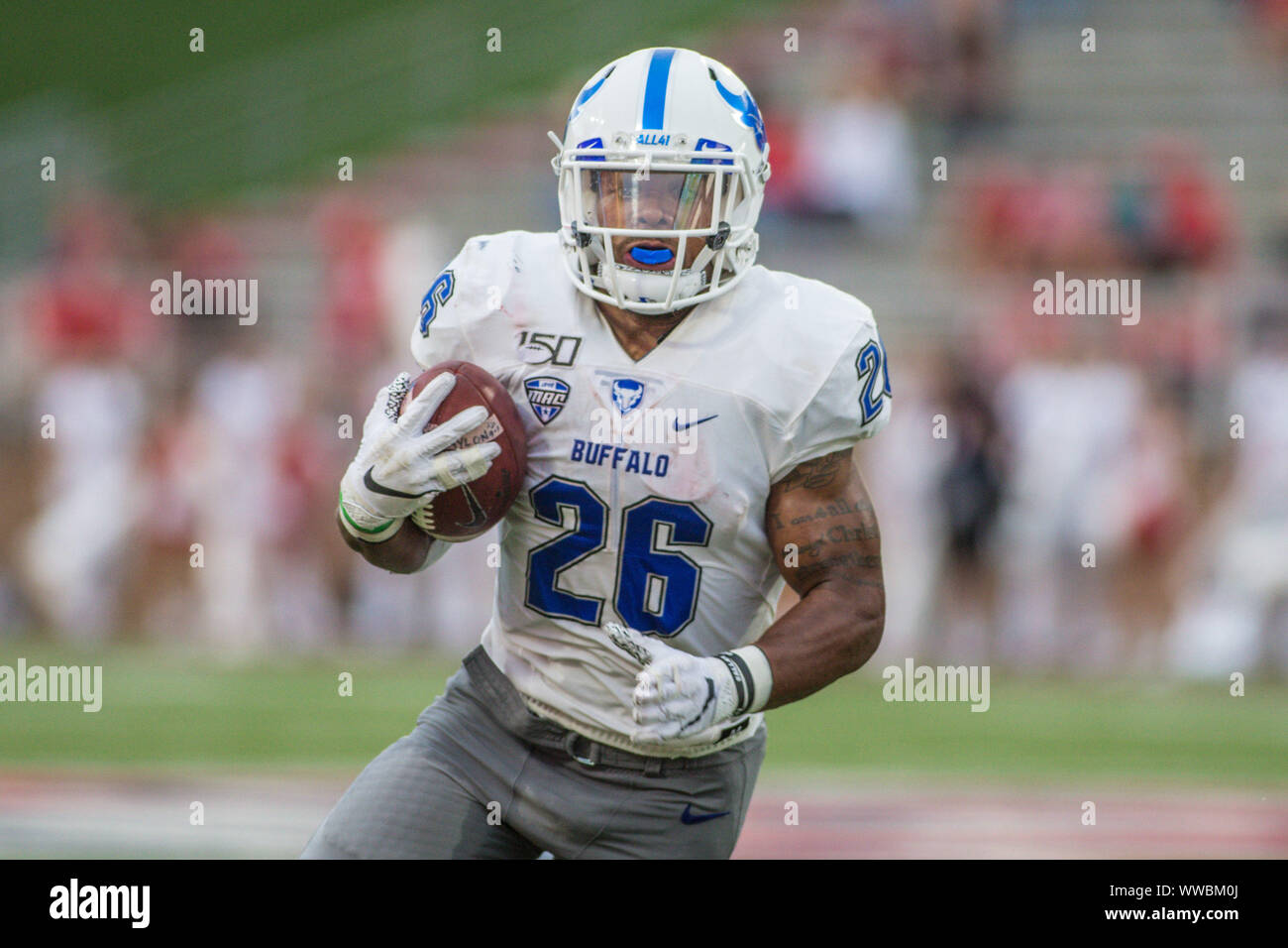 Lynchburg, VA, USA. 14th Sep, 2019. Buffalo Bulls running back Jaret ...