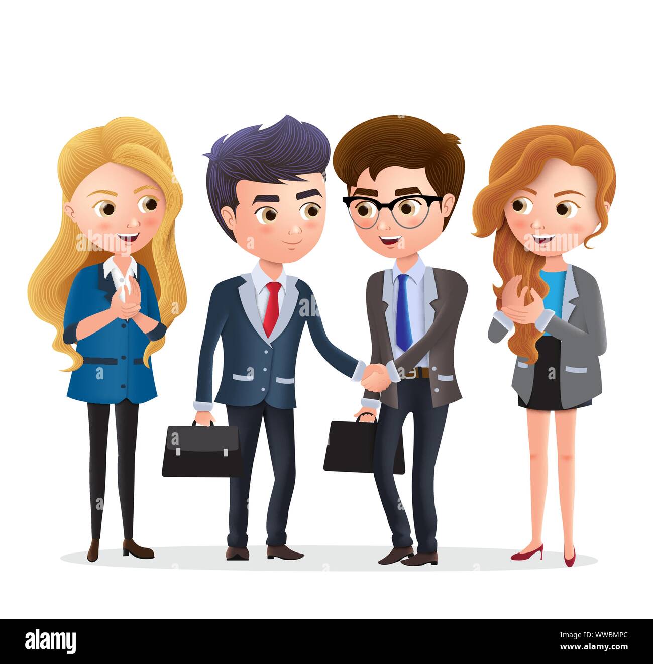 Businessman partnership vector characters. Business partner character ...