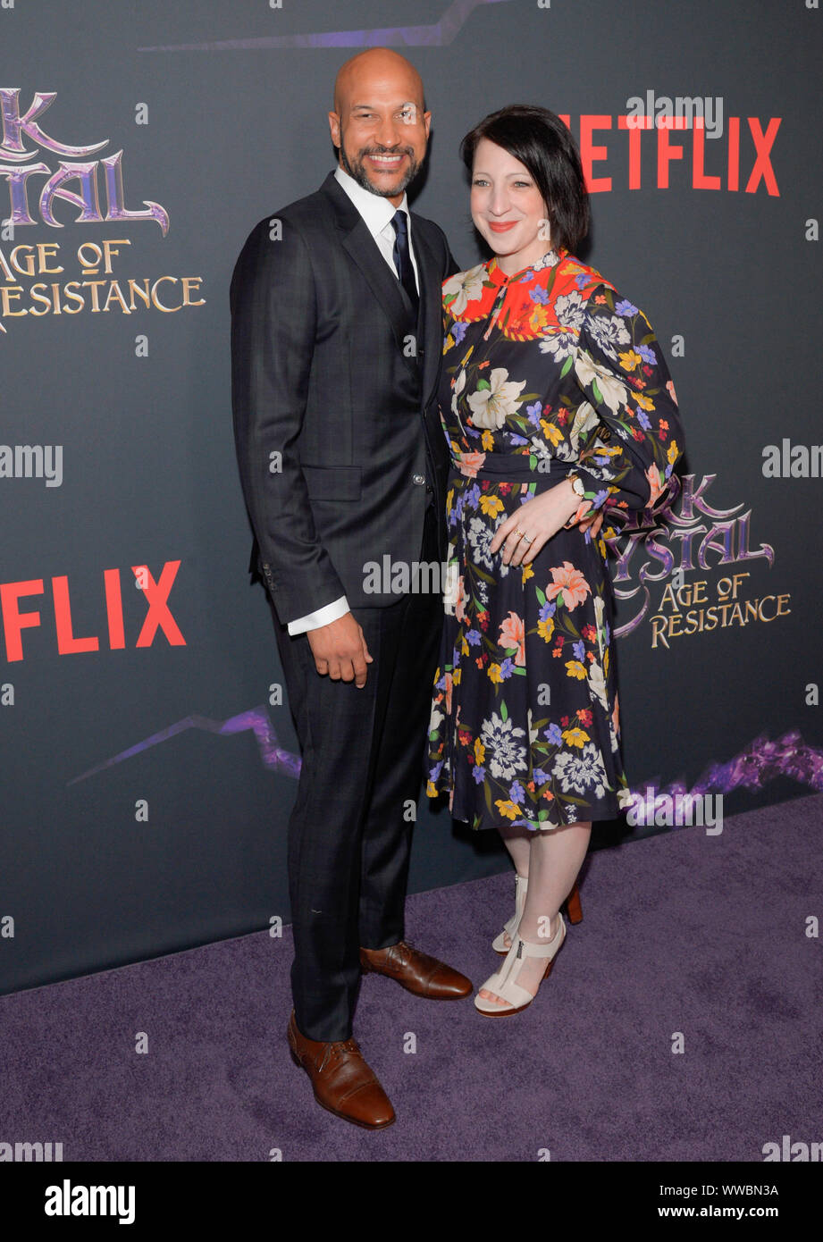 New York, NY - August 27, 2019: Keegan-Michael Key and Elisa Key attend ...