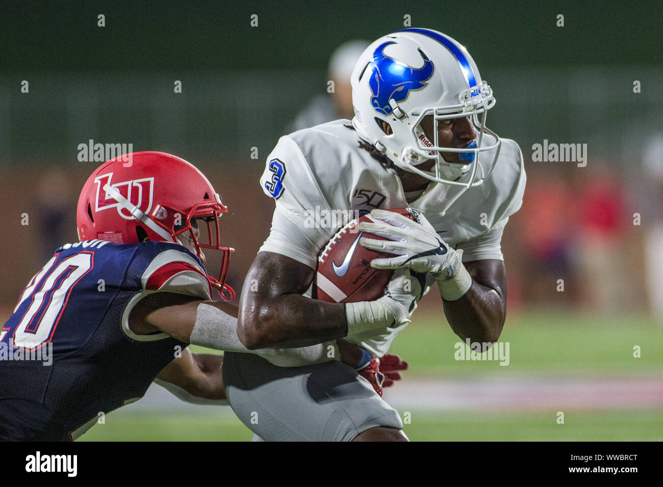 Lynchburg, VA, USA. 14th Sep, 2019. Buffalo Bulls wide receiver Daniel ...