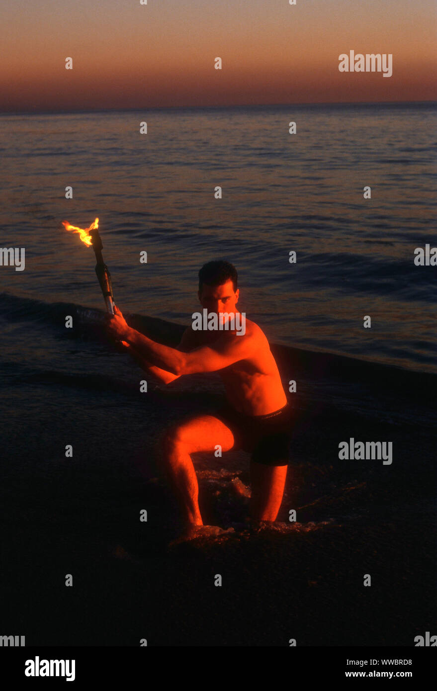 Malibu, California, USA 9th December 1994 (Exclusive) Acrobat/artist ...