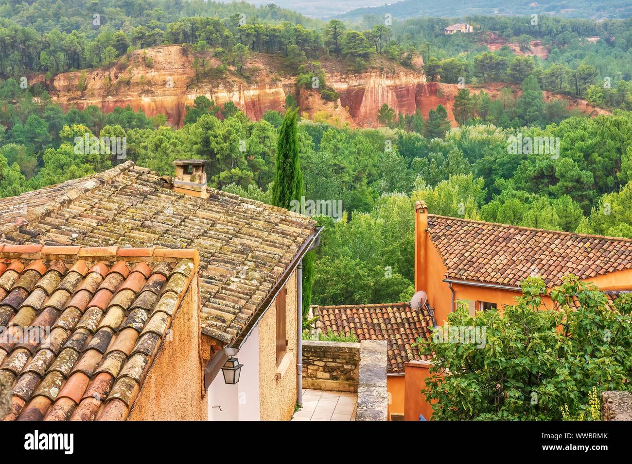 In Roussillon, France, houses made from colorful, locally mined ochre ...