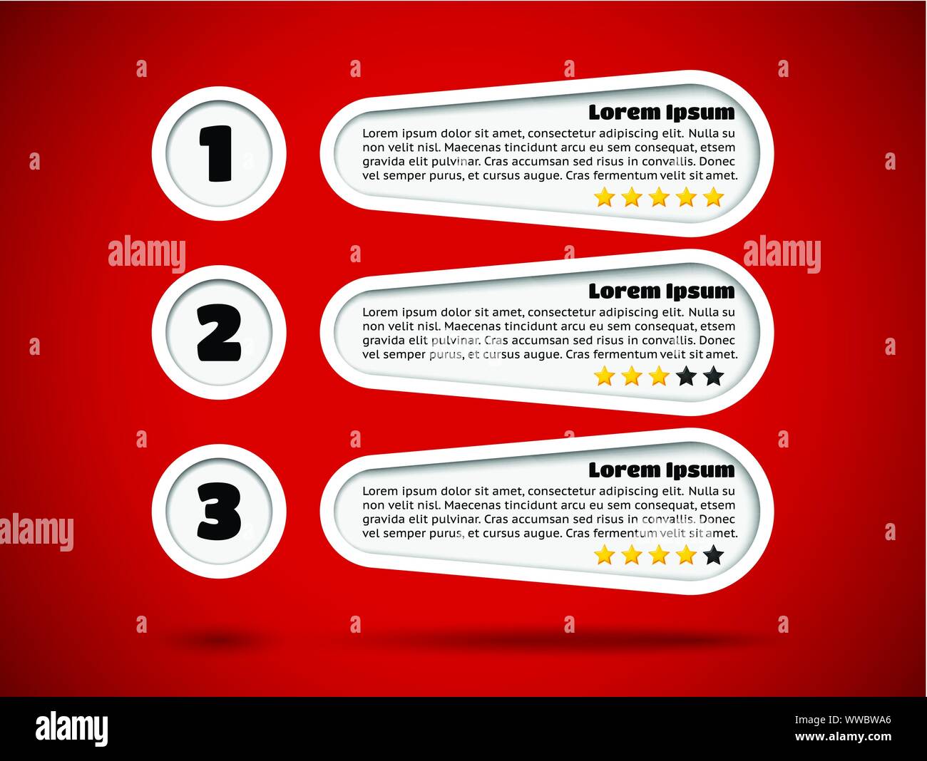 Infographics with menu items and rating Stock Vector Image & Art - Alamy