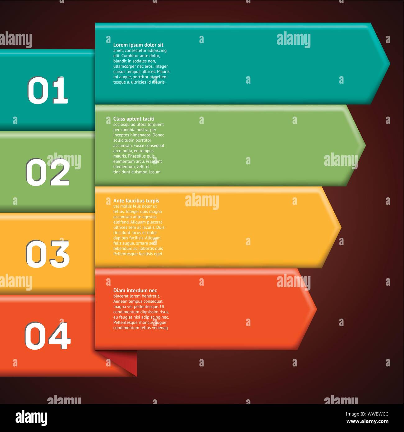 Infographics with colorful ribbon pointers Stock Vector Image & Art - Alamy