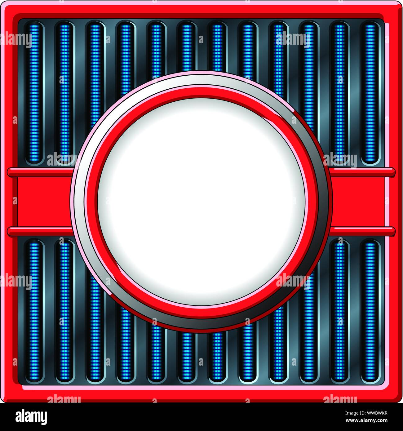 Chrome retro frame Stock Vector Image & Art - Alamy