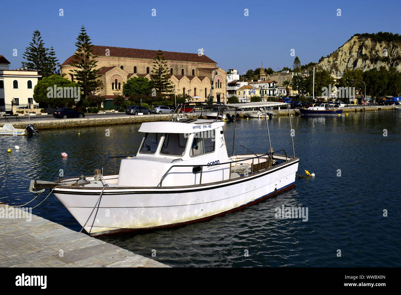 ship, boat, port, Zakynthos, island, Greece Stock Photo - Alamy