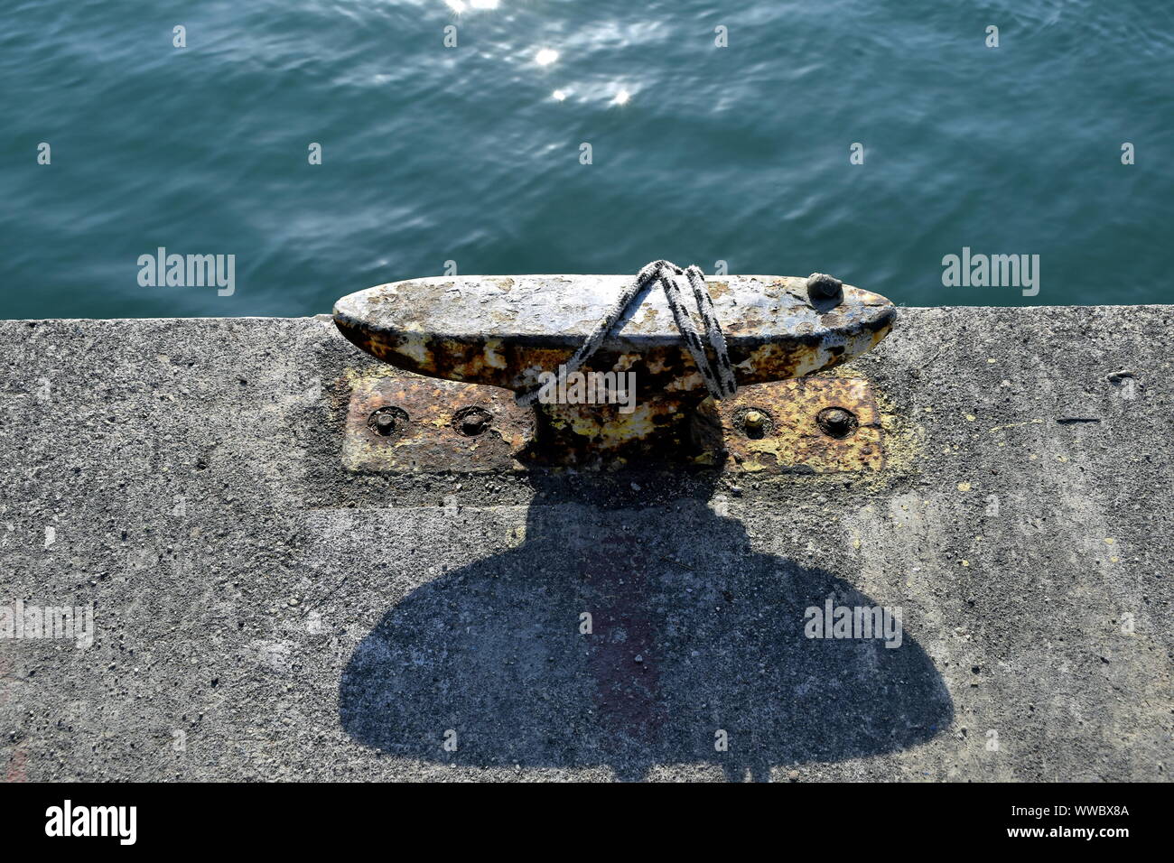 ship's belt, metal, ship, boat, port, sea Stock Photo - Alamy