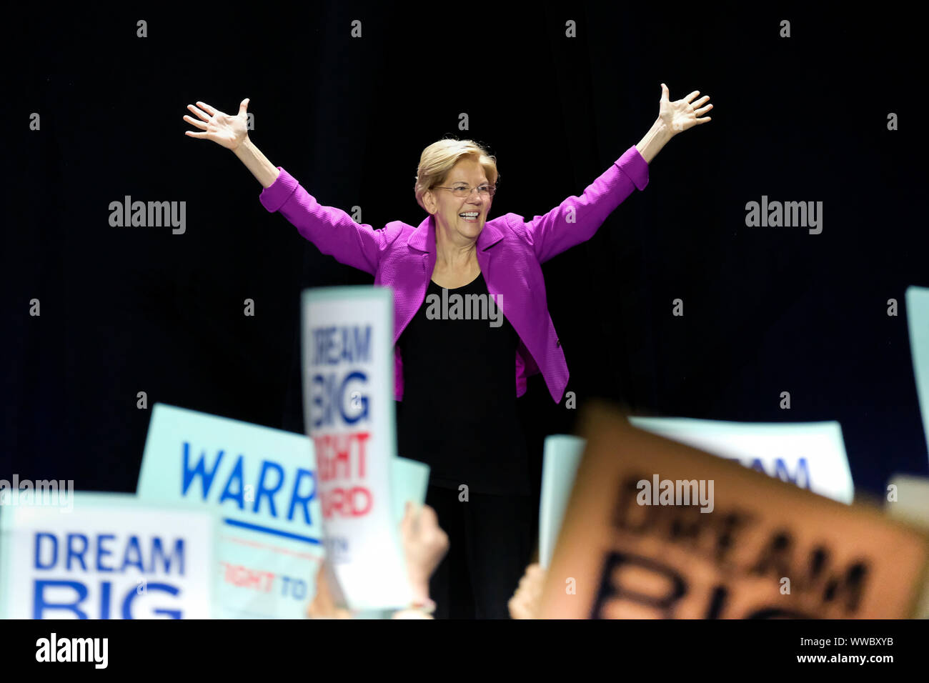 Springfield, USA. 14th Sep, 2019. Presidential Candidate Elizabeth ...