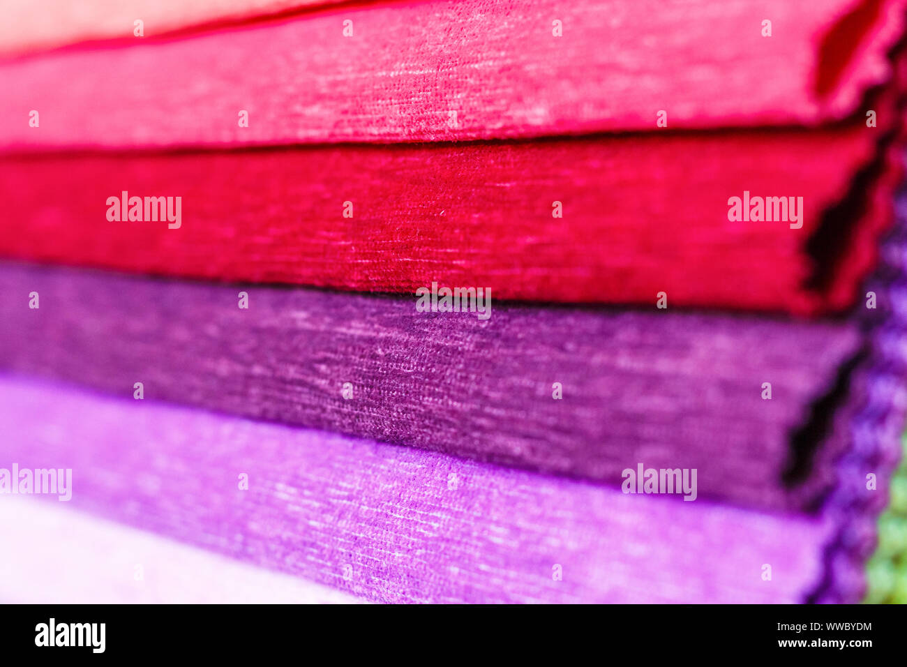 Colorful fabric samples close-up Stock Photo - Alamy