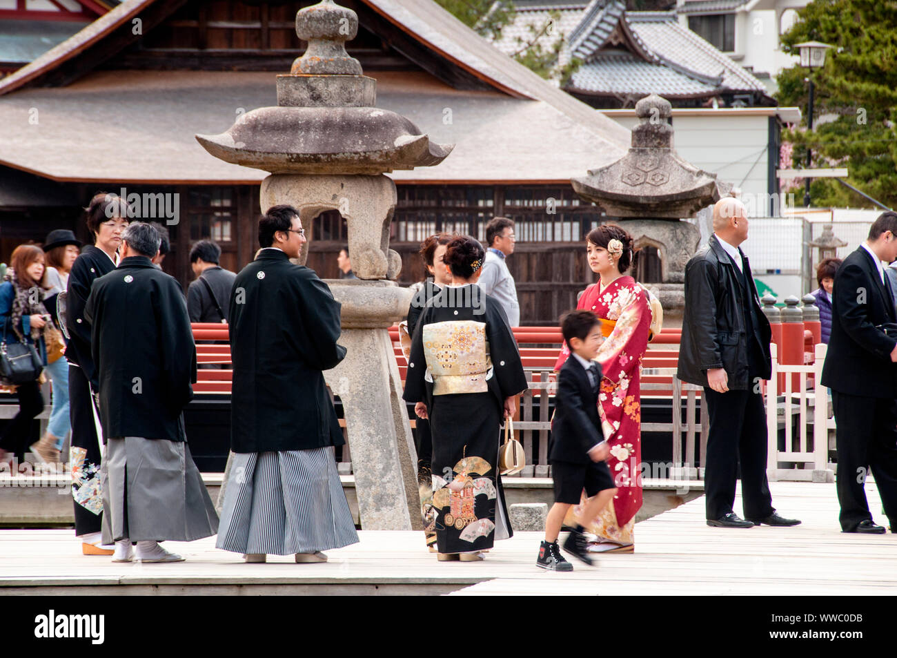 Miyajima Island wedding at Itsukushima shrine, Japan Stock Photo - Alamy