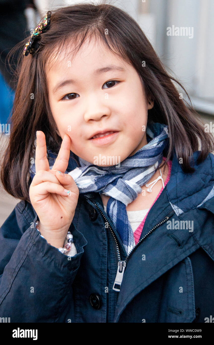 Japanese Girls Peace Sign