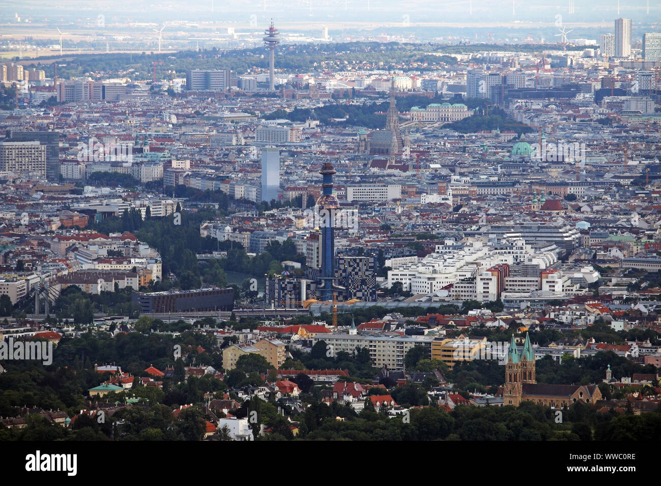 panoramic view Vienna city Austria Stock Photo - Alamy
