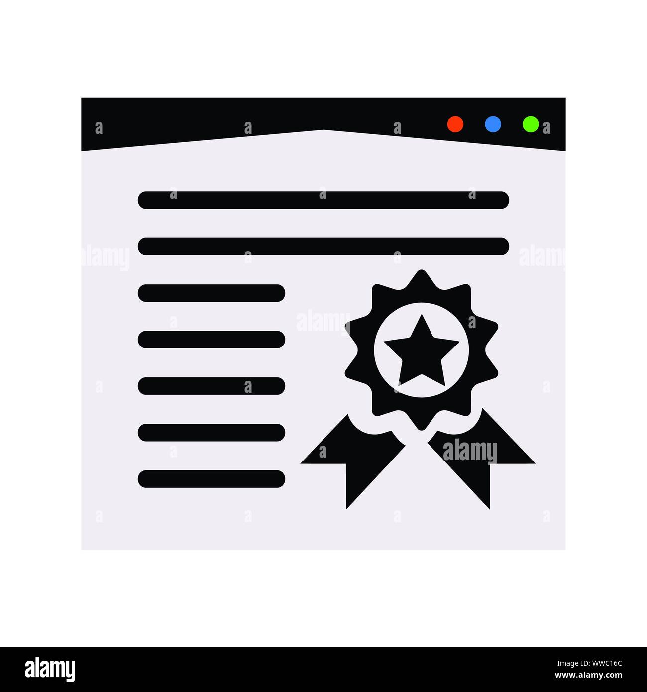 Page Quality, bookmark, web checklist, best web page Stock Vector Image ...
