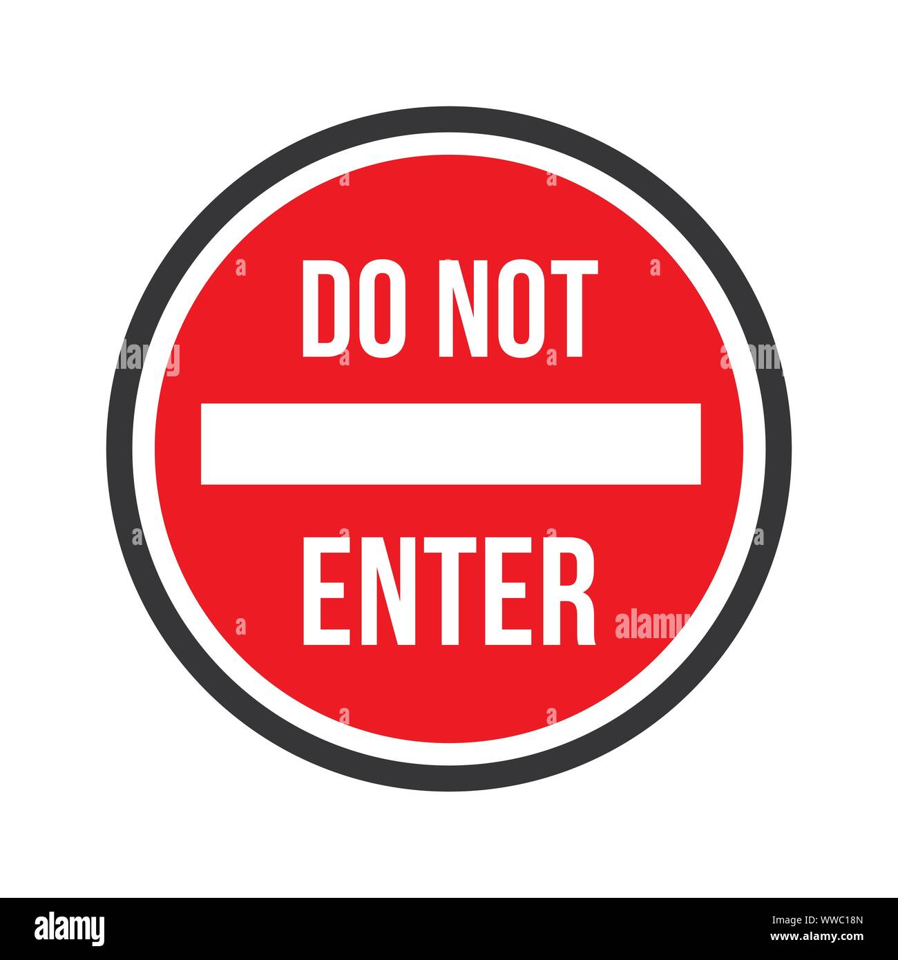 No entry sign vector vectors Cut Out Stock Images & Pictures - Alamy