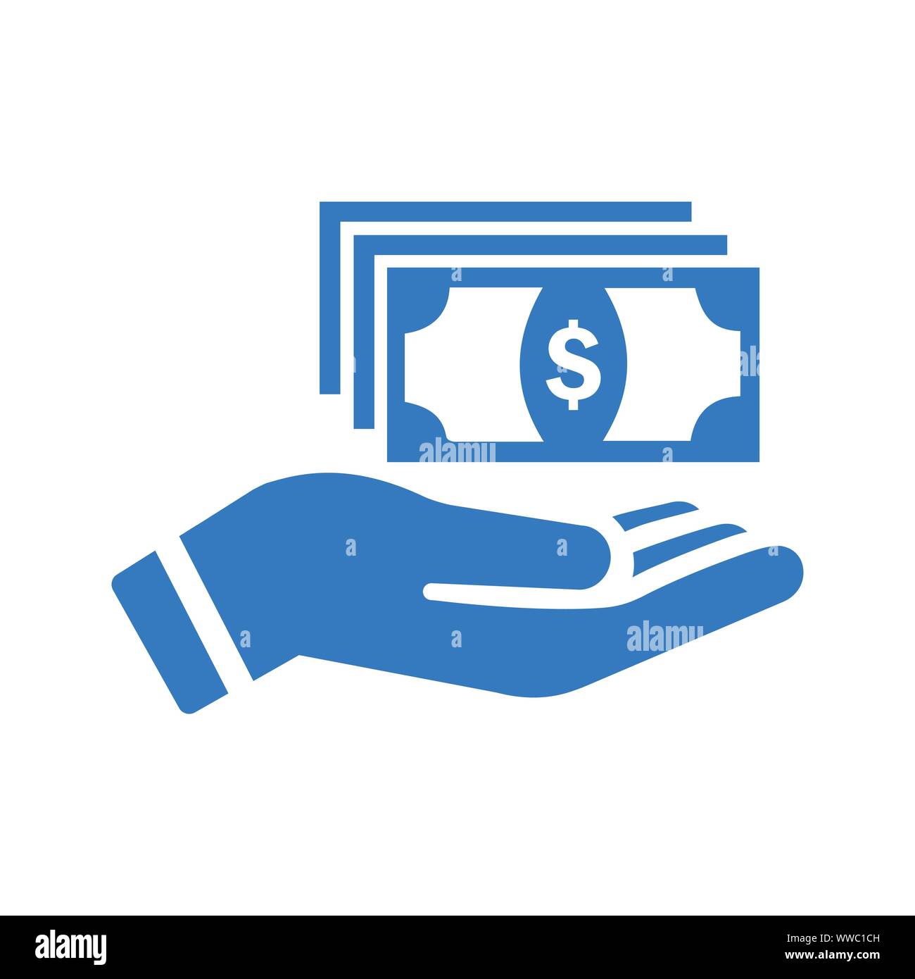 Hand money, Dollar on hand, Save money Stock Vector Image & Art - Alamy