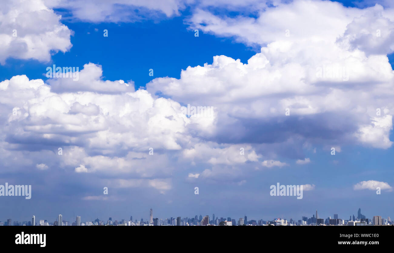 urban panorama cityscape skyline building silhouettes horizontal during ...