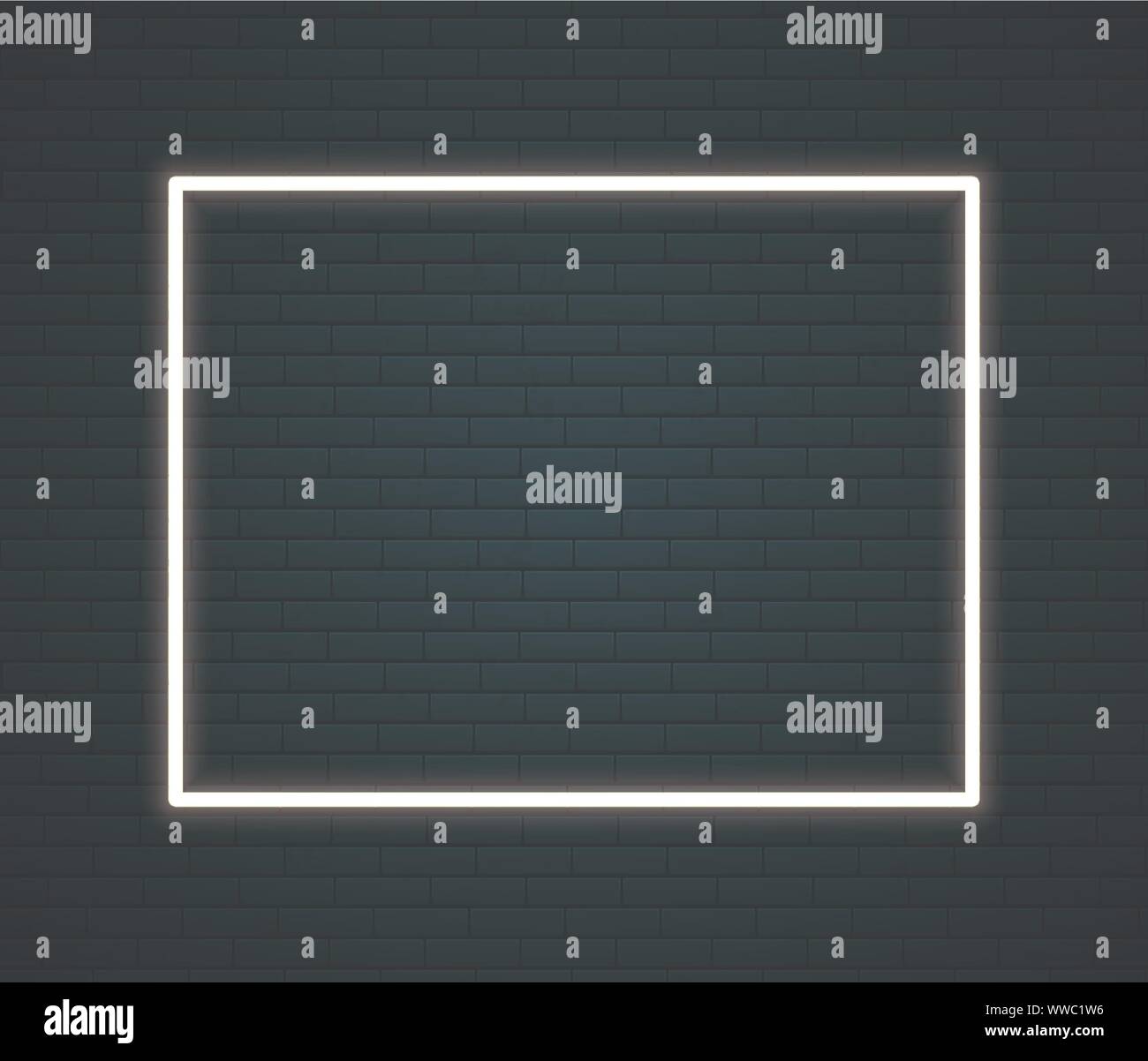 Neon lamp frame on Stock Vector Images - Alamy