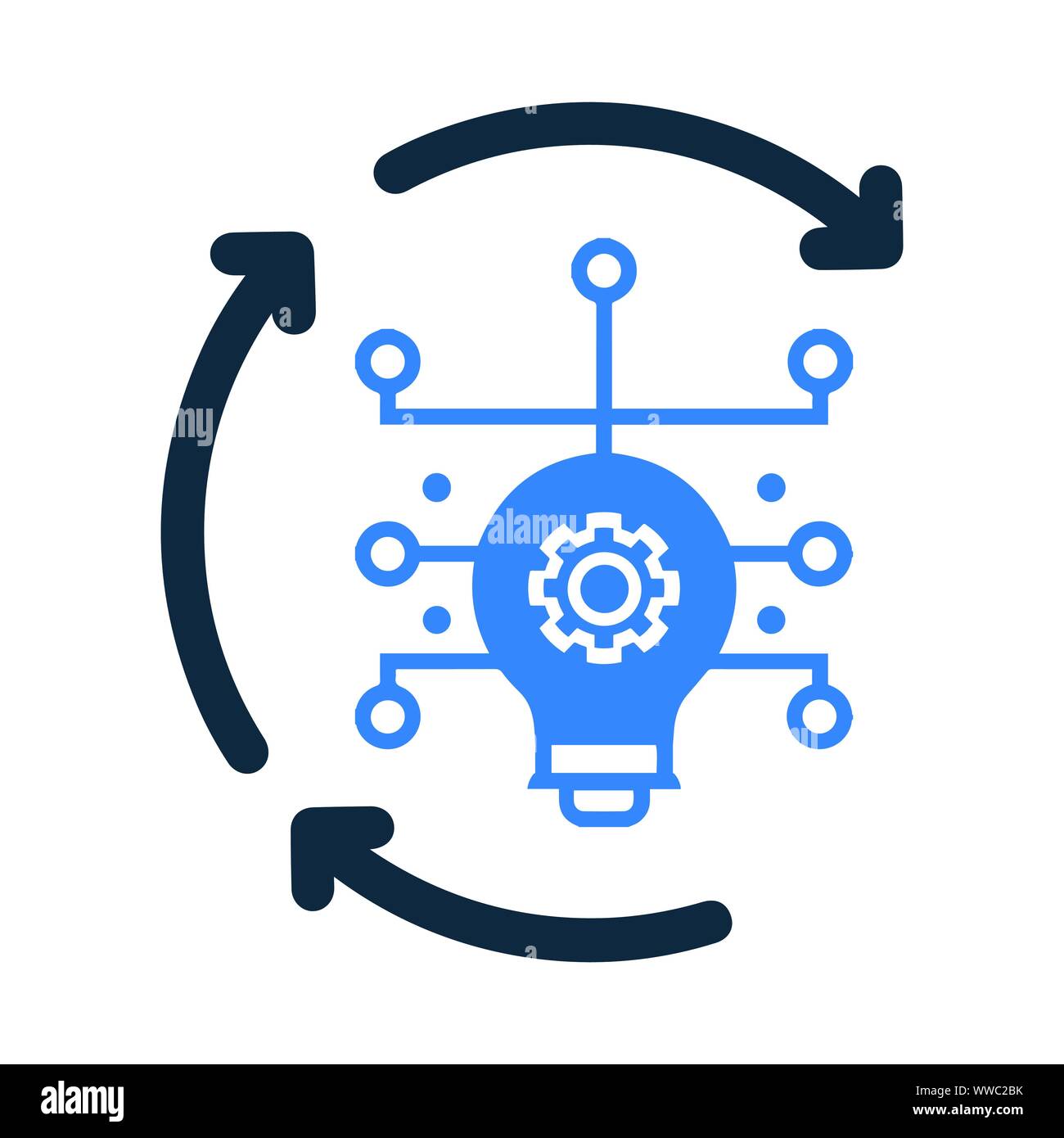 Beautiful design and fully editable Idea Generating Icon, Smart Idea ...