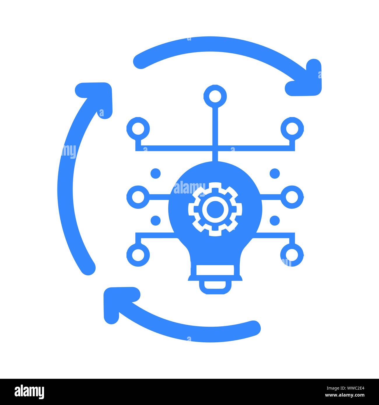 Beautiful design and fully editable Idea Generating Icon, Smart Idea ...