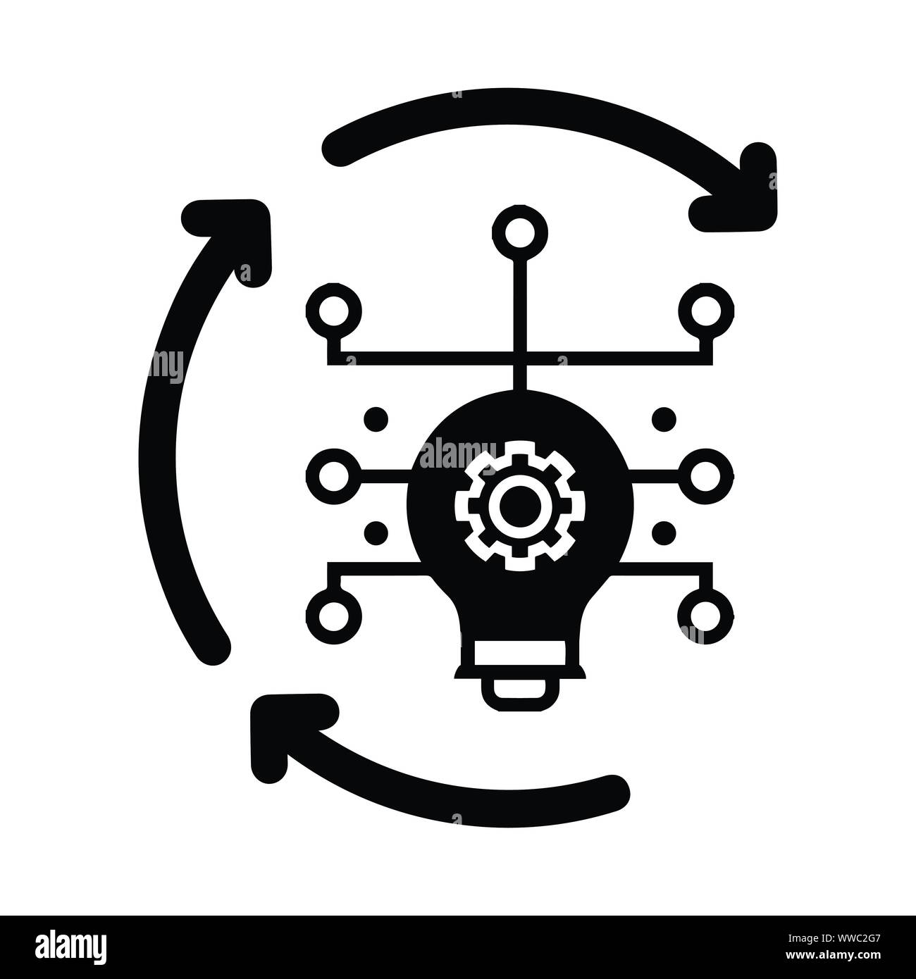 Beautiful design and fully editable Idea Generating Icon, Smart Idea ...