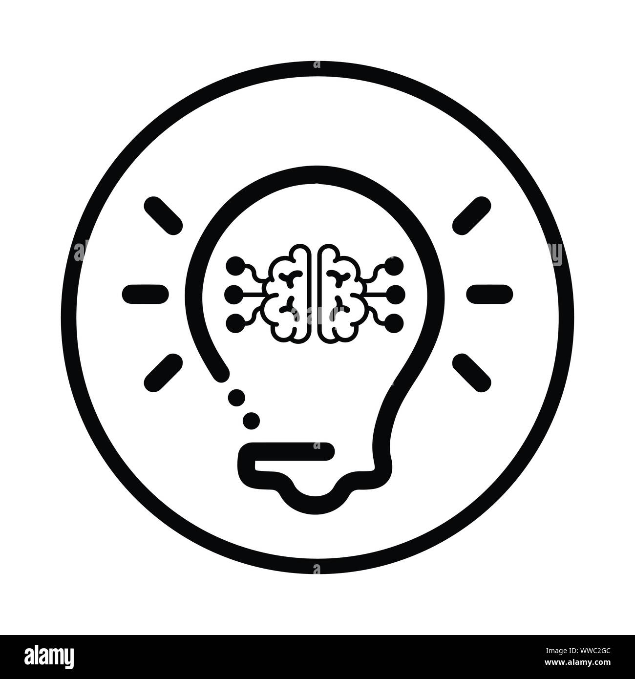 Beautiful design and fully editable Idea Generating Icon, Smart Idea ...