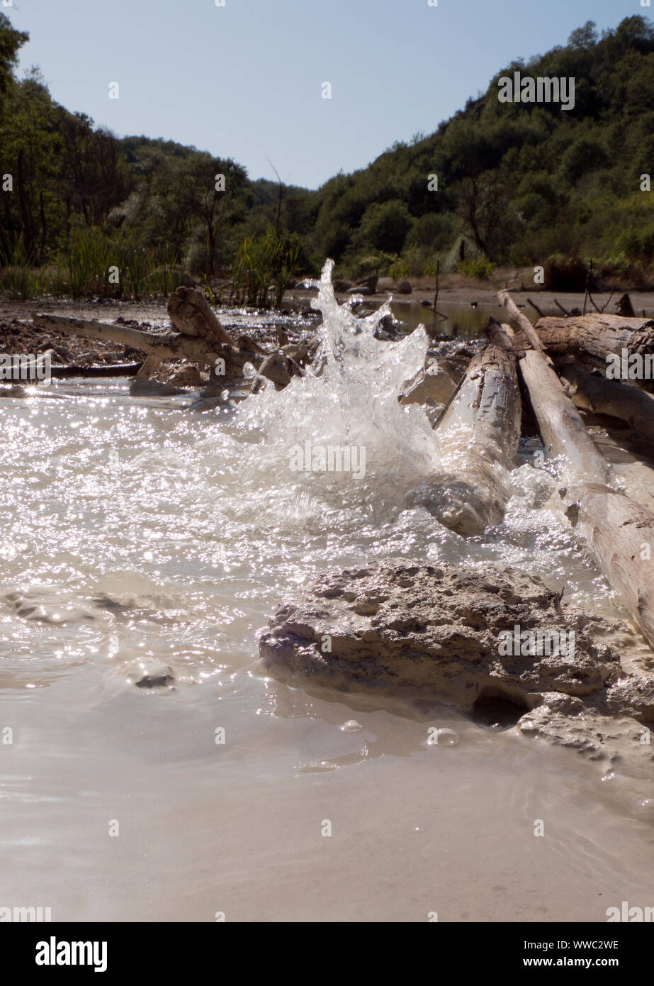 Natural occuring Fumarole in Monterano in lazio Italy Stock Photo - Alamy